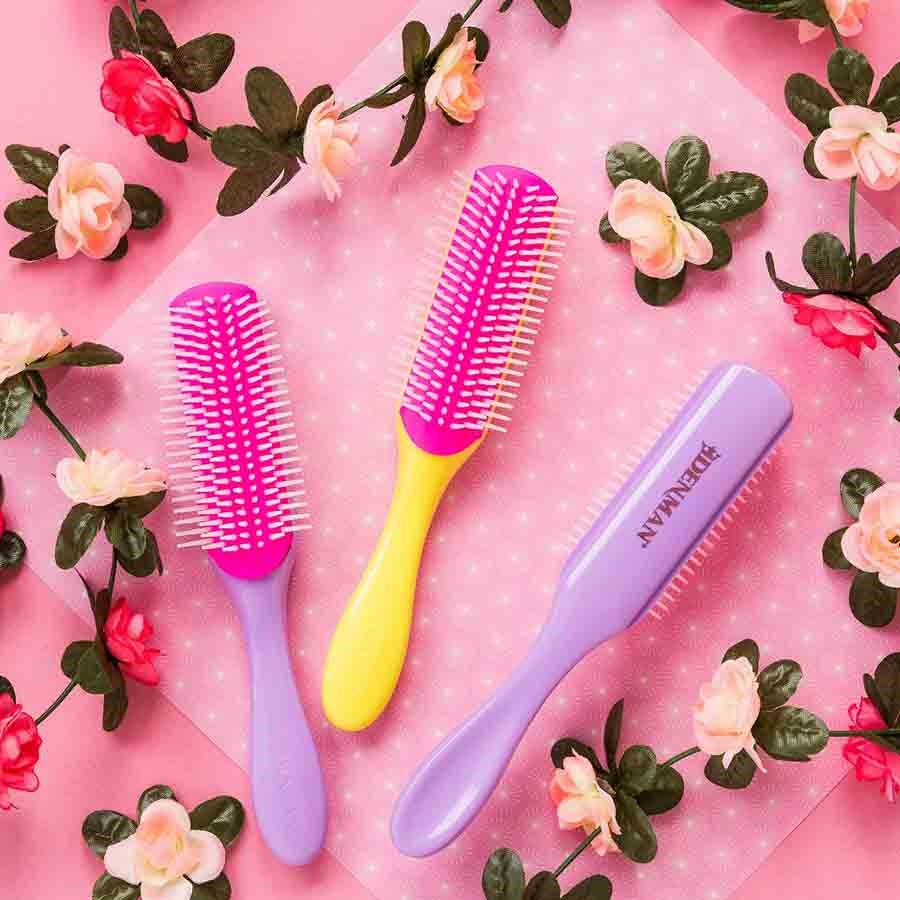 Denman D3 Rose Gold Crown - bílý - klasická velikost kartáče - CurlyMyself